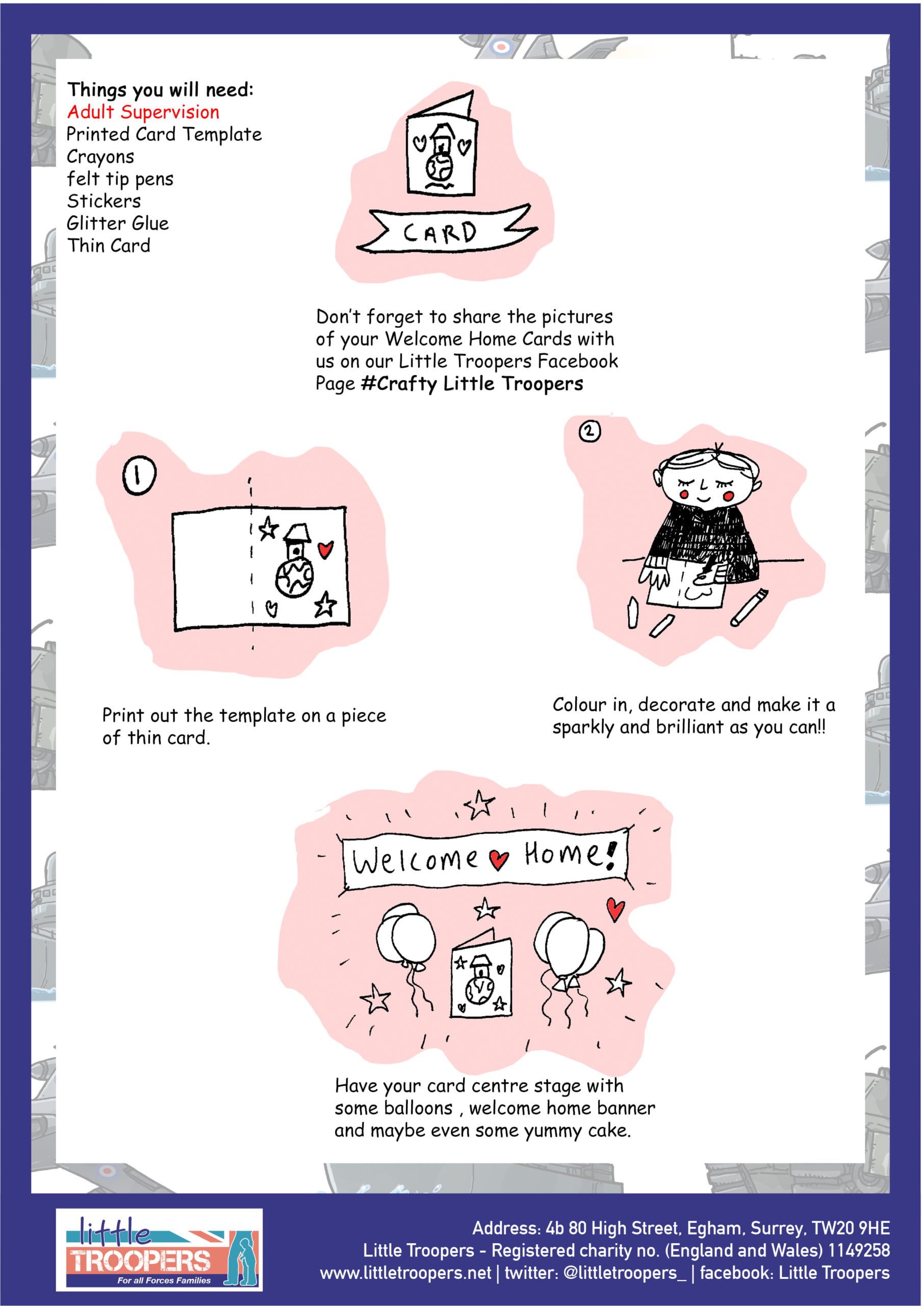 Welcome Home Card - Little Troopers