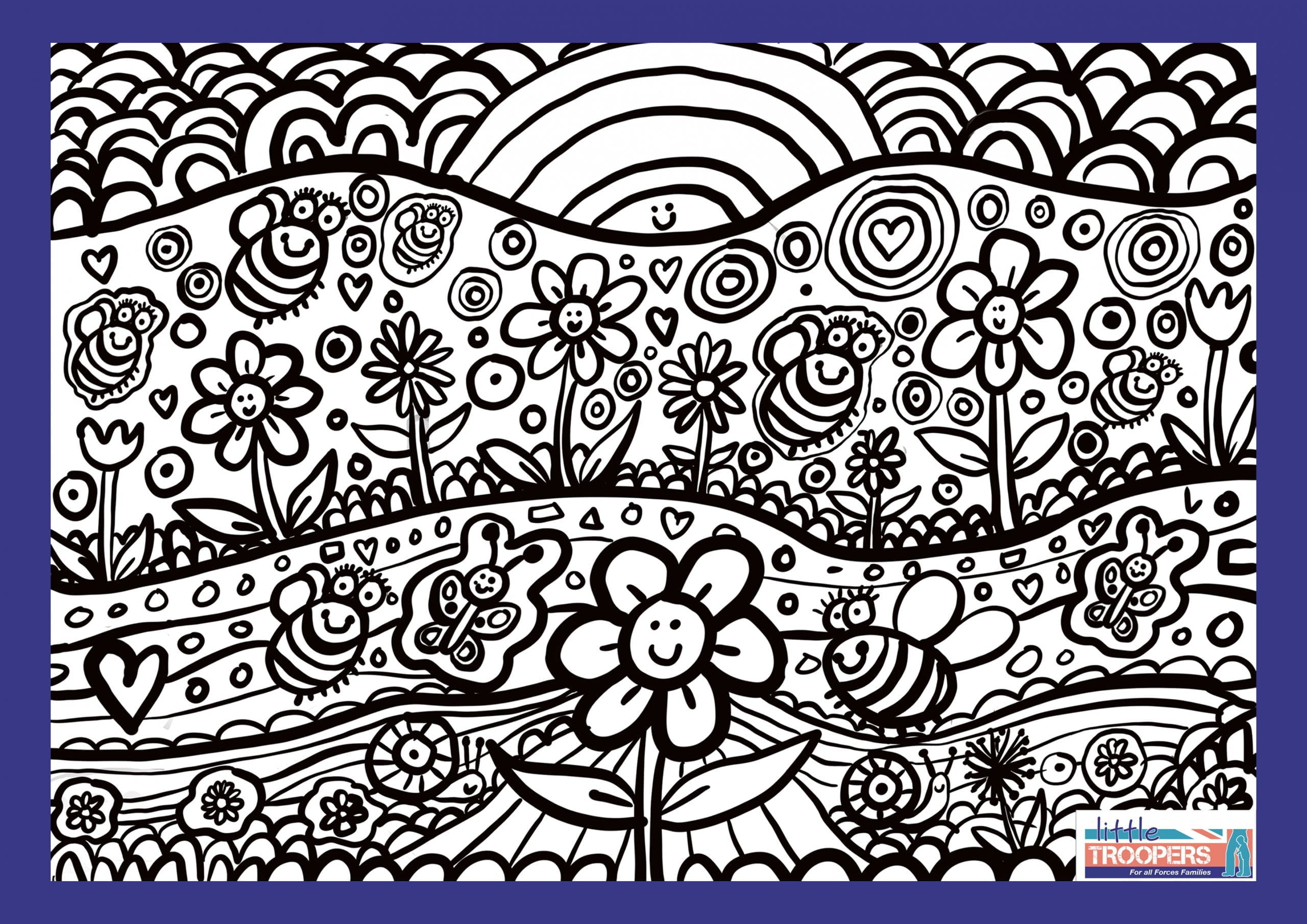 Mindfulness Colouring - happy garden - Little Troopers
