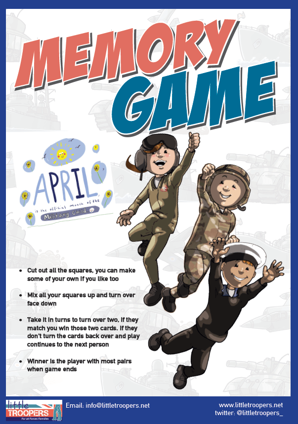 Month of the Military Child - Memory Game - Little Troopers