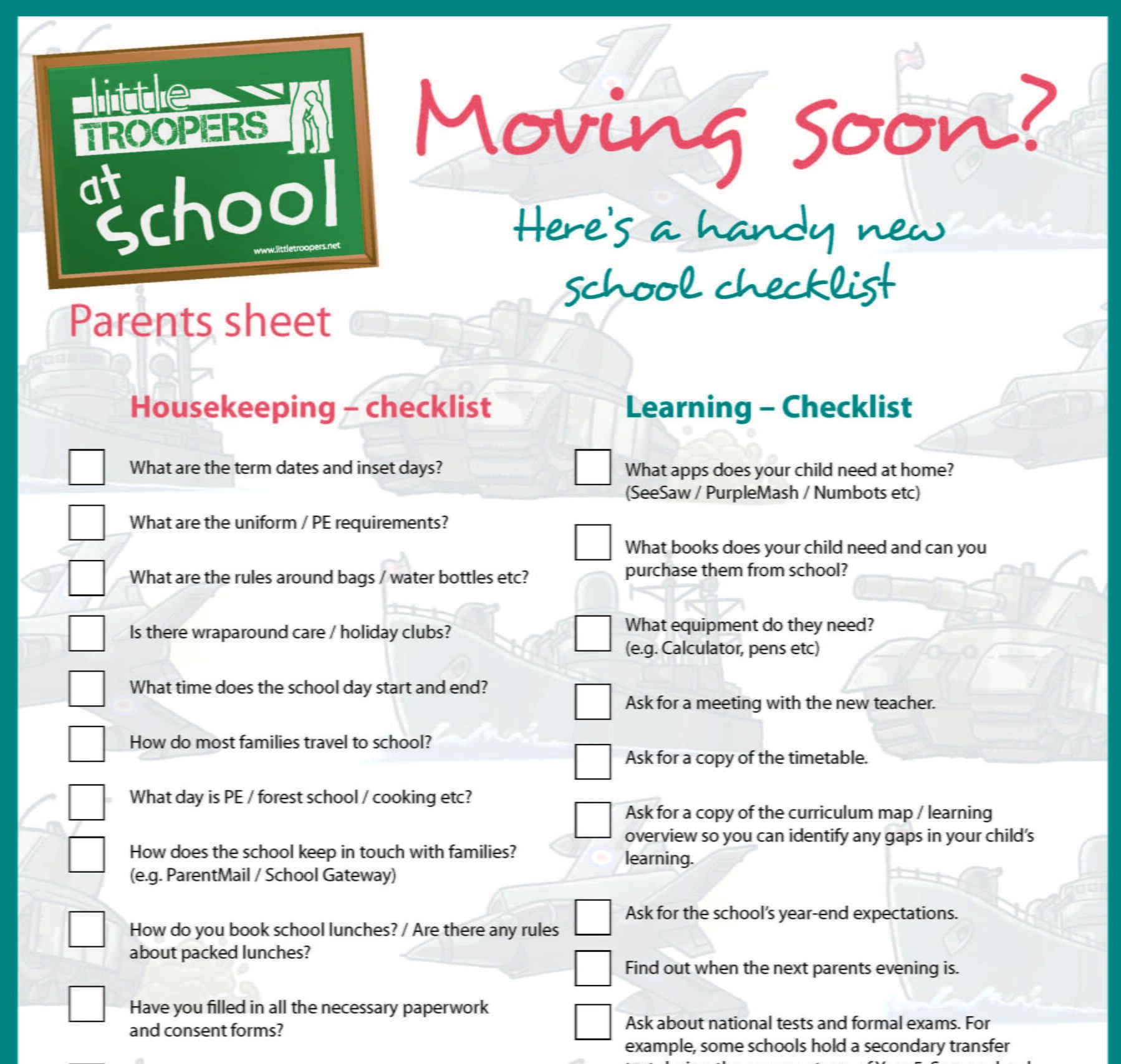 Starting at a new school – let us help you. - Little Troopers