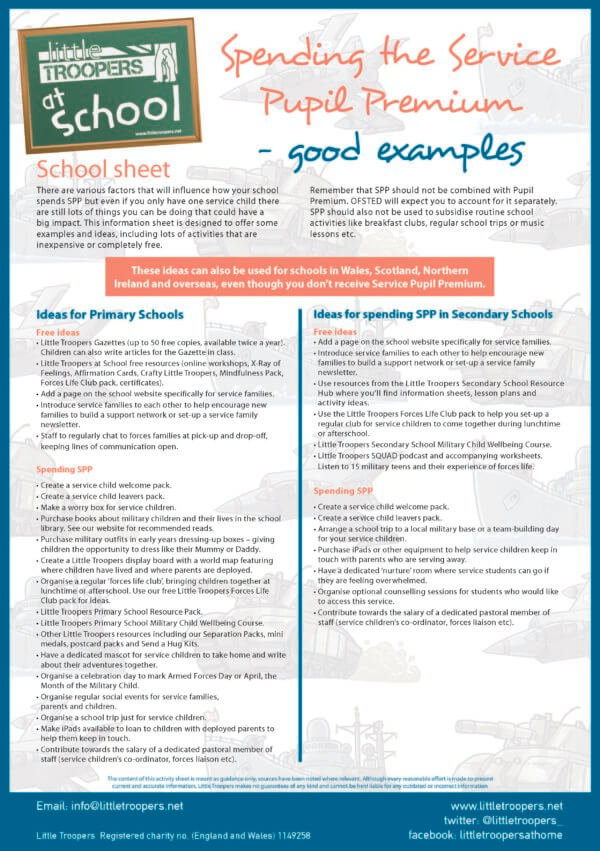 Information Sheets - Little Troopers