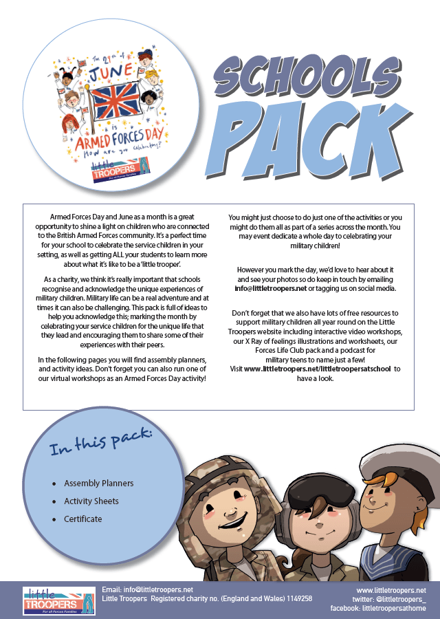 Armed Forces Day - Schools Pack - Little Troopers